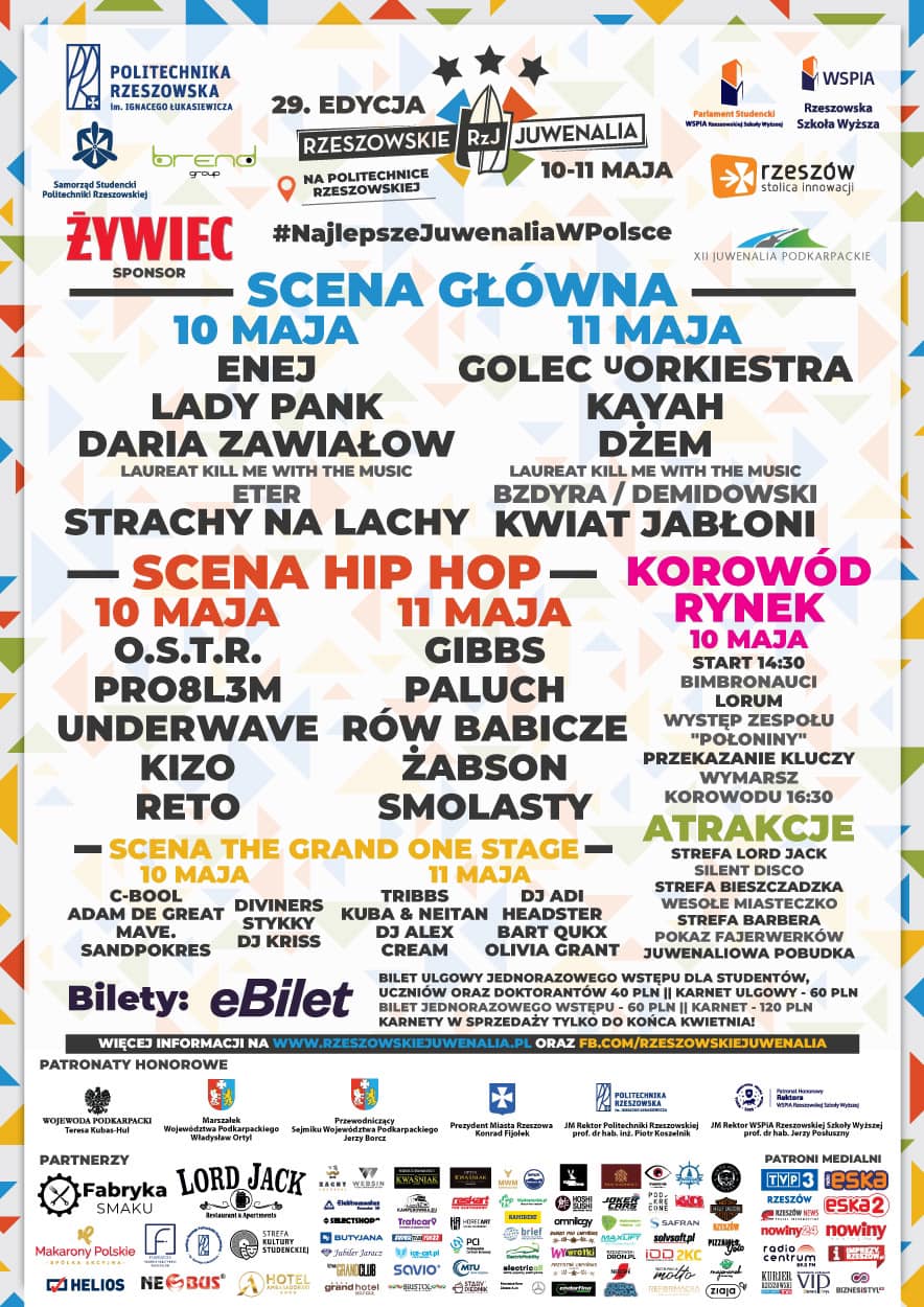 Znamy już pełny line-up Rzeszowskich Juwenaliów 2024